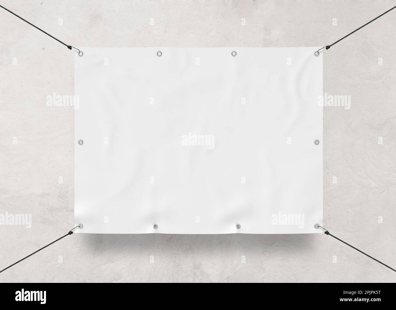 White Outdoor Tarpaulin Banner 3D Rendering for Events and Promotions ...