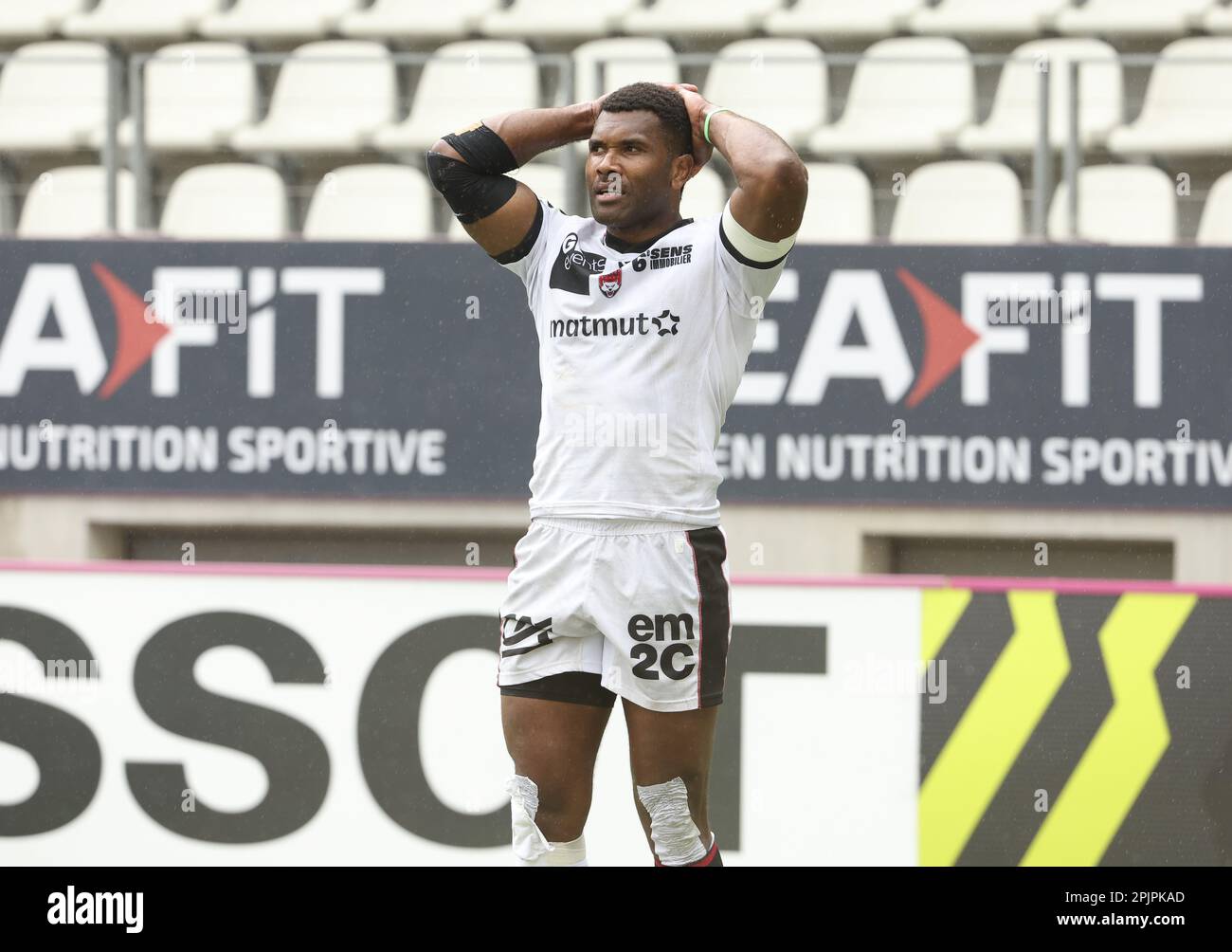 Tavite Veredamu of Lyon during the EPCR Challenge Cup, Round of 16 ...