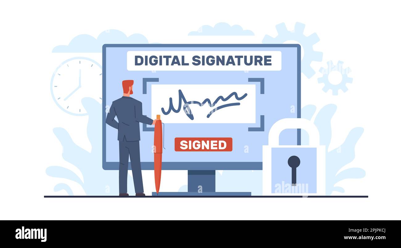 Digital signature hi-res stock photography and images - Alamy
