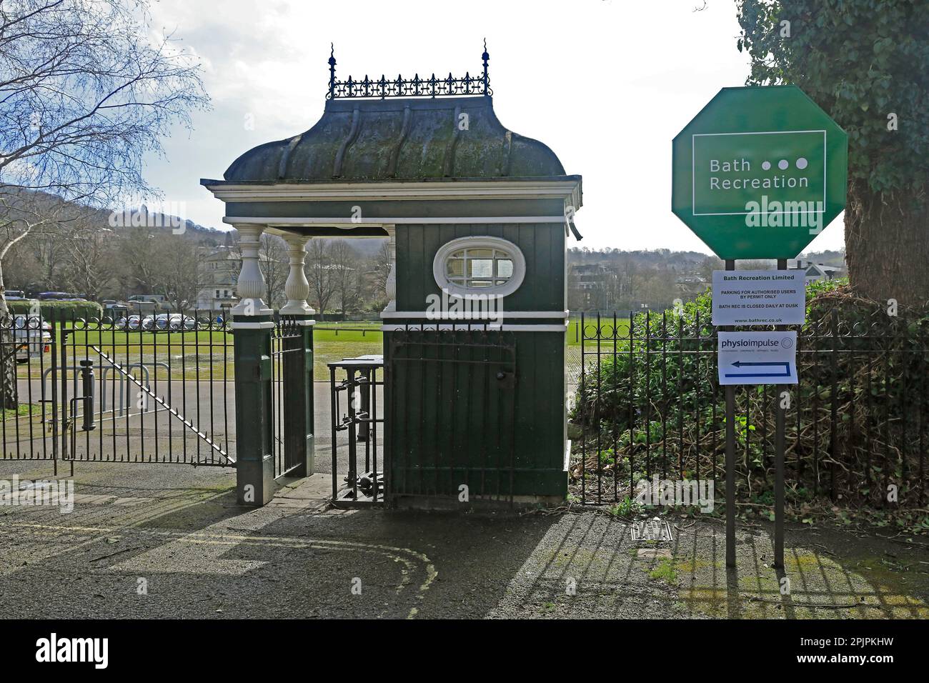 Old turnstile at Bath Recreation Ground, Somerset scenes. March 2023 ...