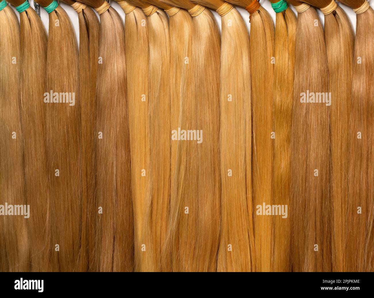 Natural straight human hair in light tones in bundles with various ...