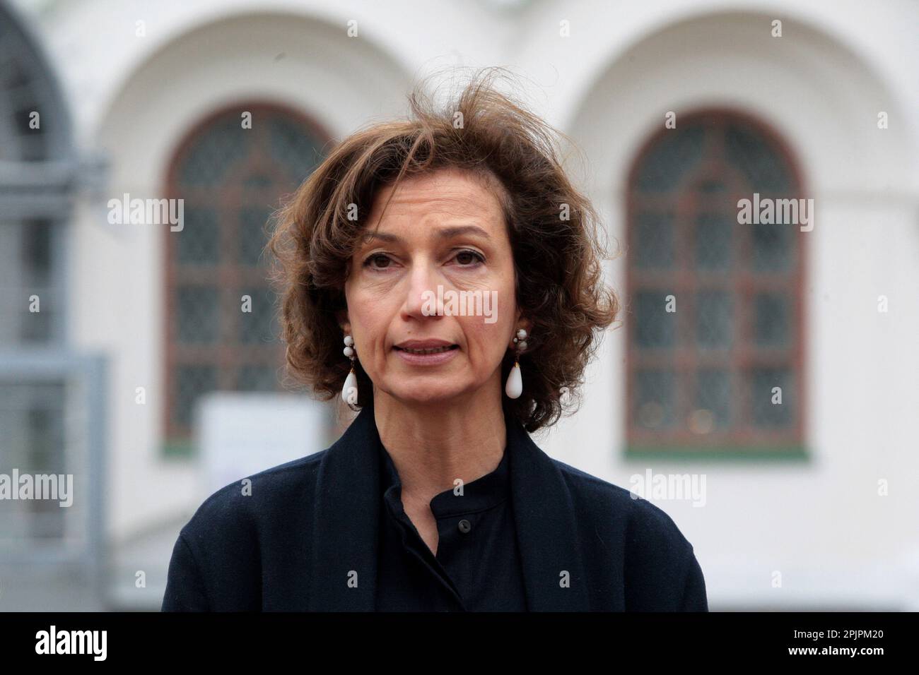 KYIV, UKRAINE - APRIL 03, 2023 -UNESCO Director-General Audrey Azoulay ...