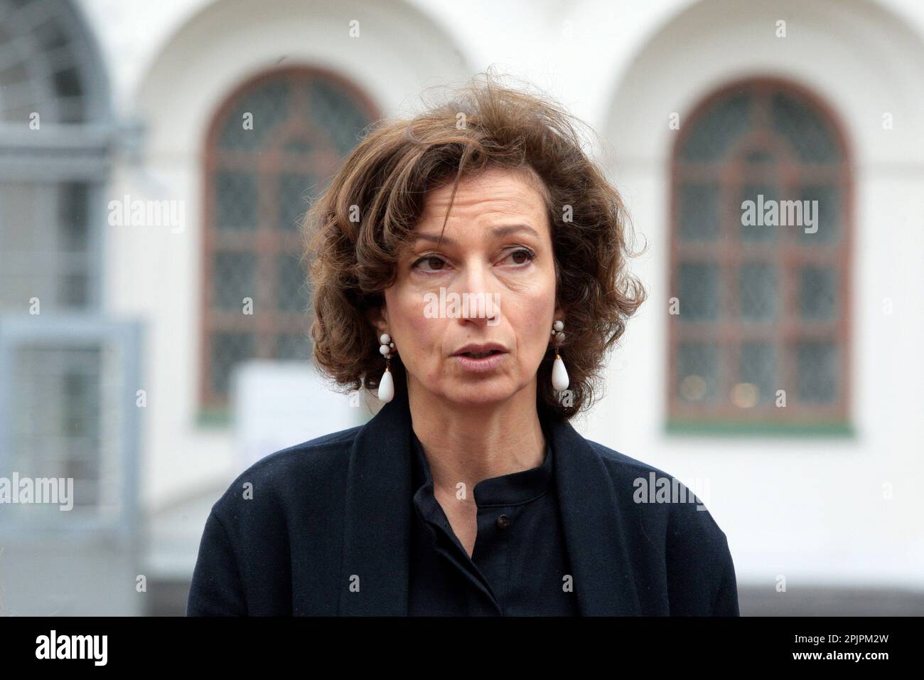 KYIV, UKRAINE - APRIL 03, 2023 -UNESCO Director-General Audrey Azoulay ...