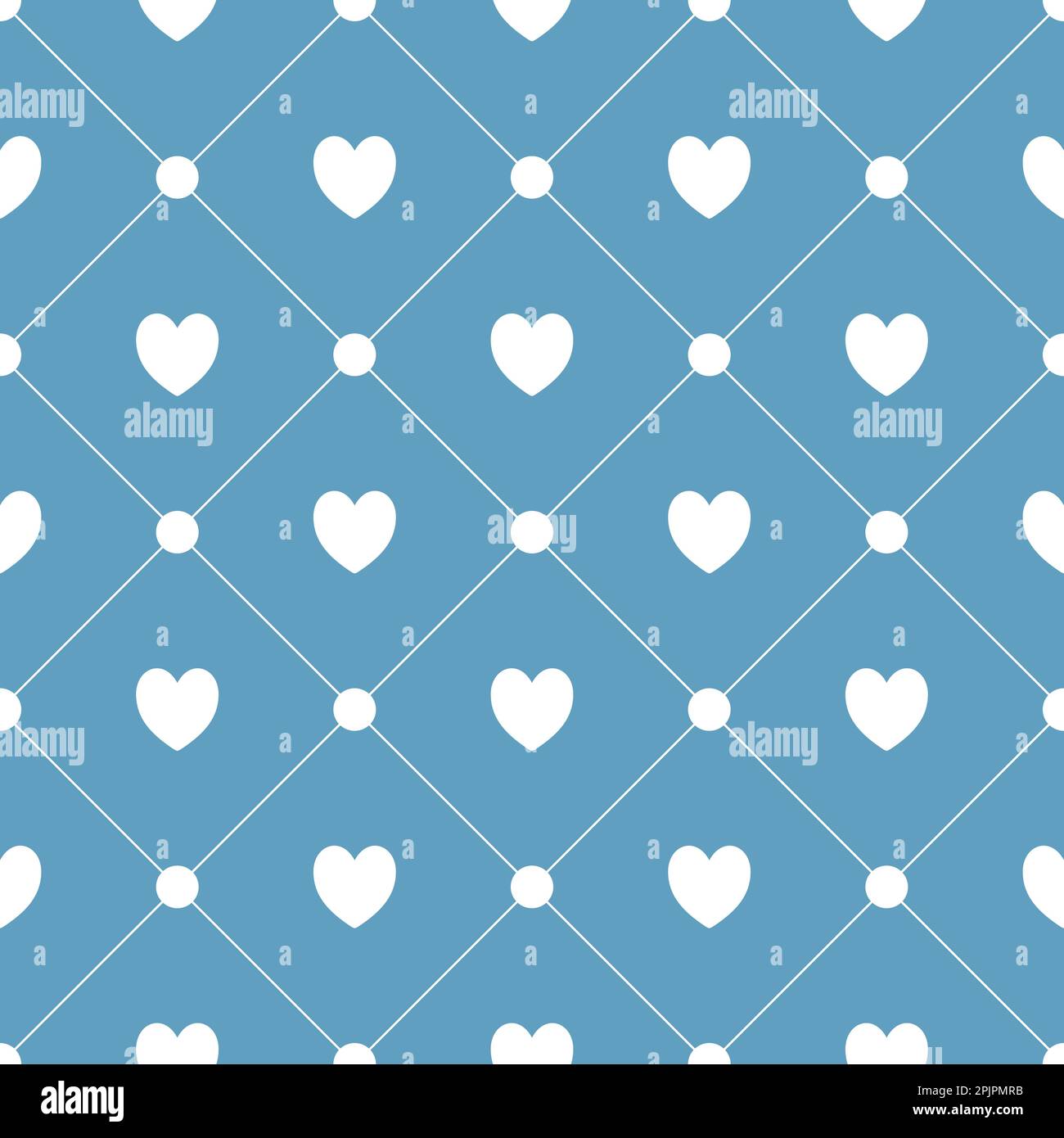 Seamless pattern with hearts, romantic tileable background Stock Vector ...