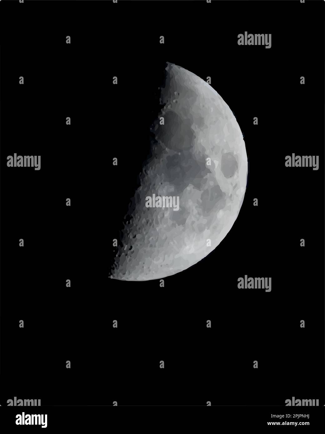 Vector realistic moon in the dark sky Stock Vector Image & Art - Alamy