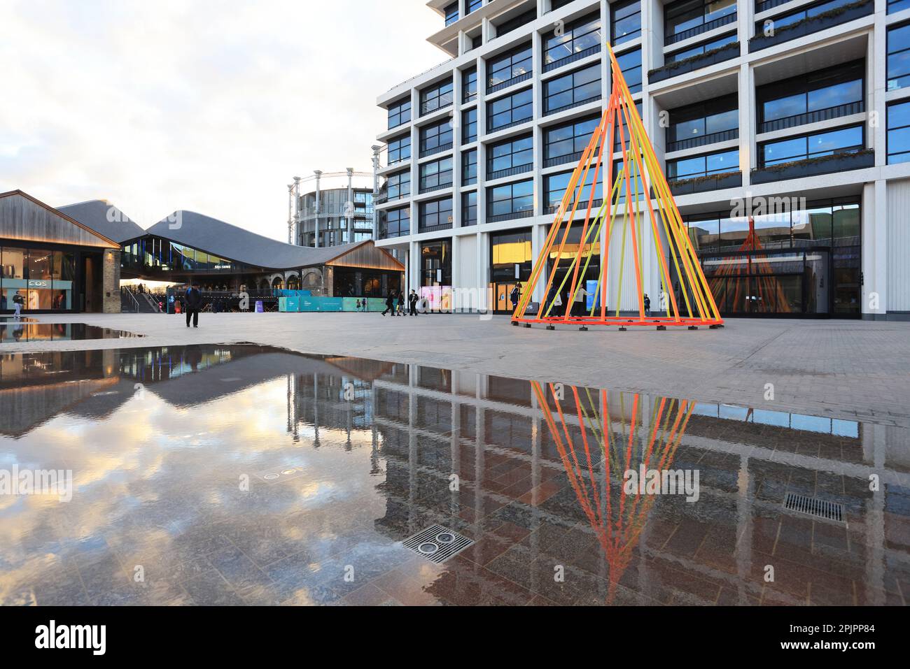 Winter sunshine on Lewis Cubitt Square and Coal Drops Yard, at Kings ...