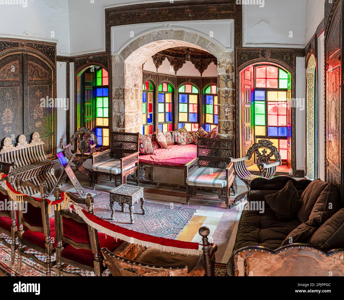 Beiteddine palace interior, Beit ed-Dine, Chouf, Lebanon Stock Photo ...