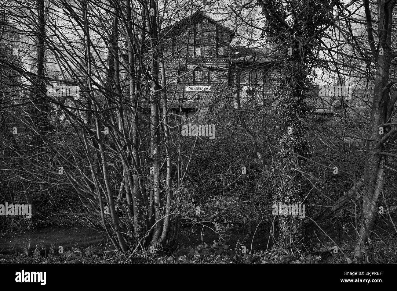 Old railway sign in Black and White Stock Photos & Images - Alamy