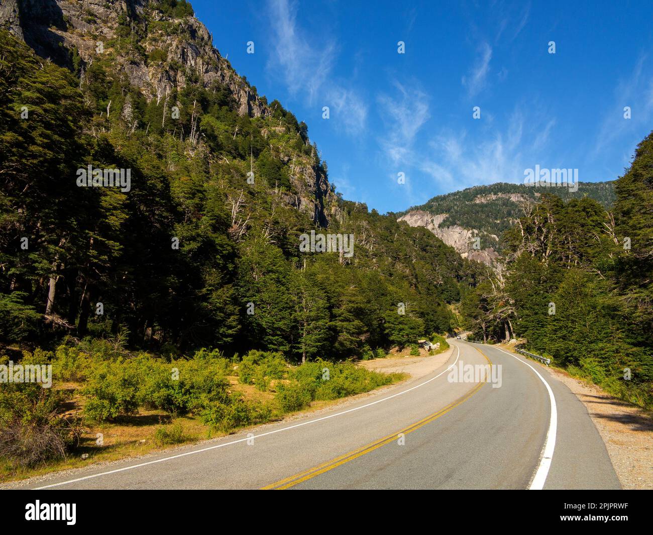 Road of Seven Lakes on the Ruta 40, Neuquén Province, Argentina Stock ...