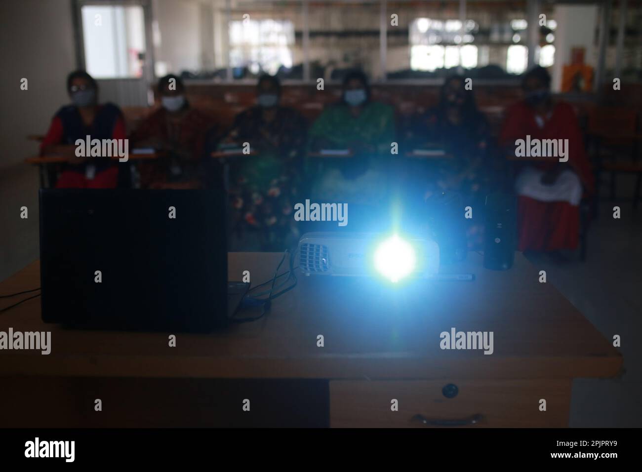 Garment workers are taking a training season at a ready-made garment ...