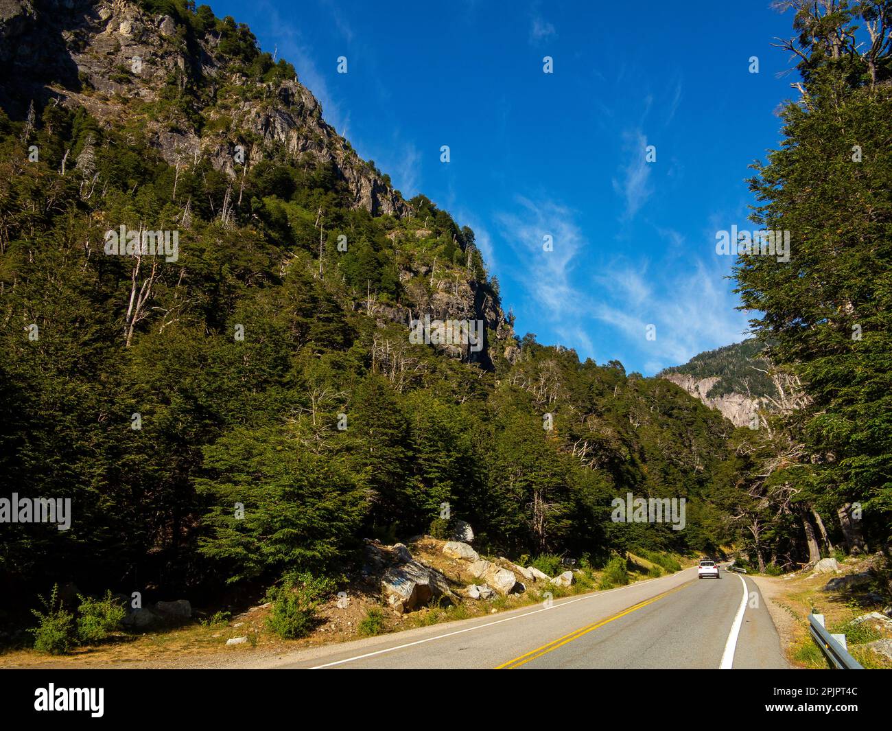 Road of Seven Lakes on the Ruta 40, Neuquén Province, Argentina Stock ...