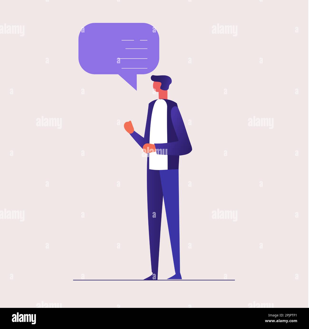 the man says. vector illustration of a man Stock Vector Image & Art - Alamy
