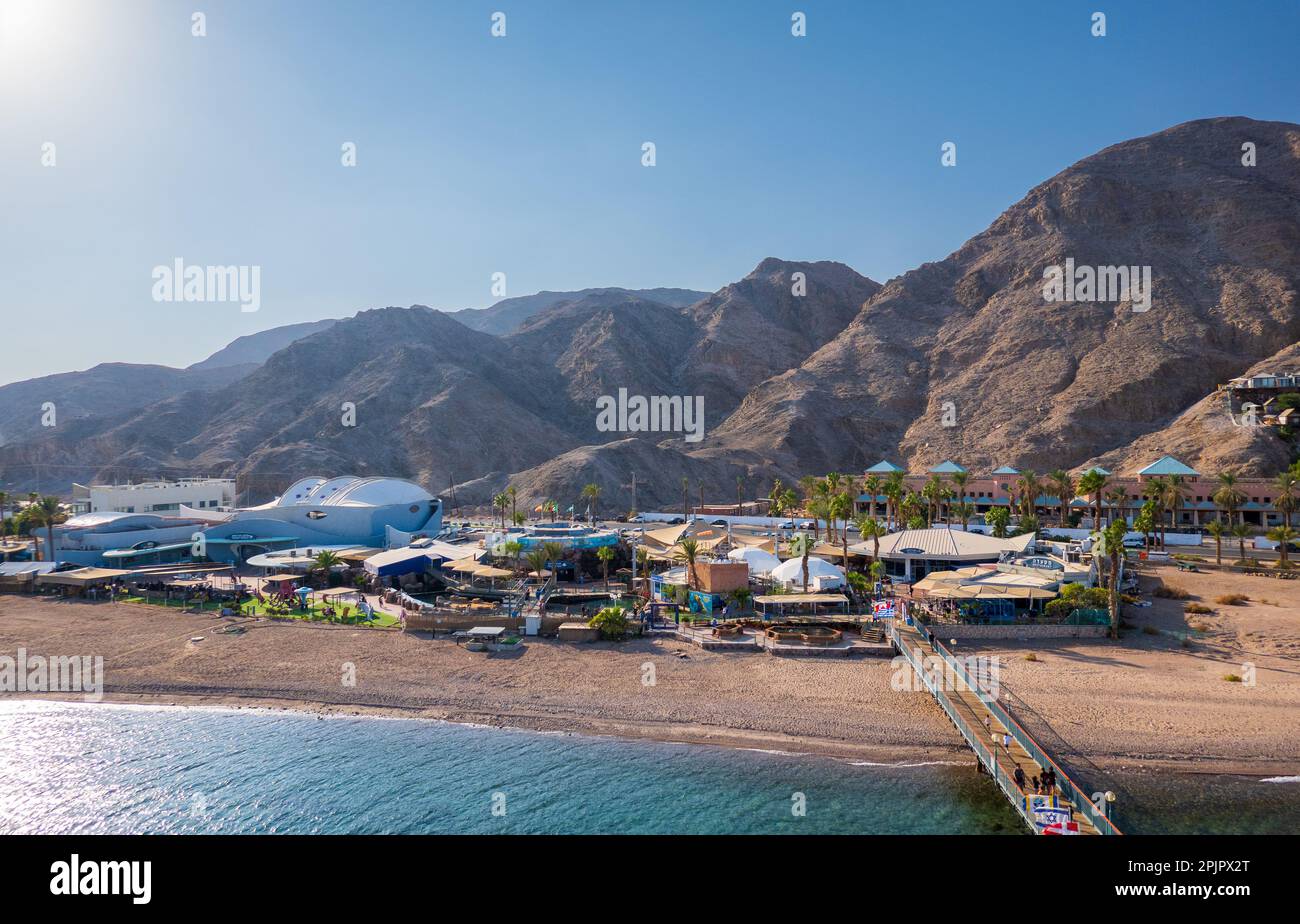Eilat, israel - November 25, 2022: Aerial view of observatory marine ...