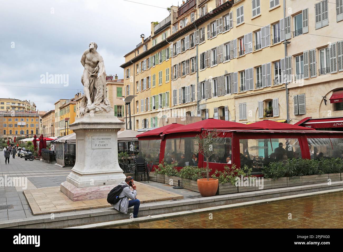 Statue of Milon de Crotone, Cours Honoré d'Estienne d'Orves, Opéra ...