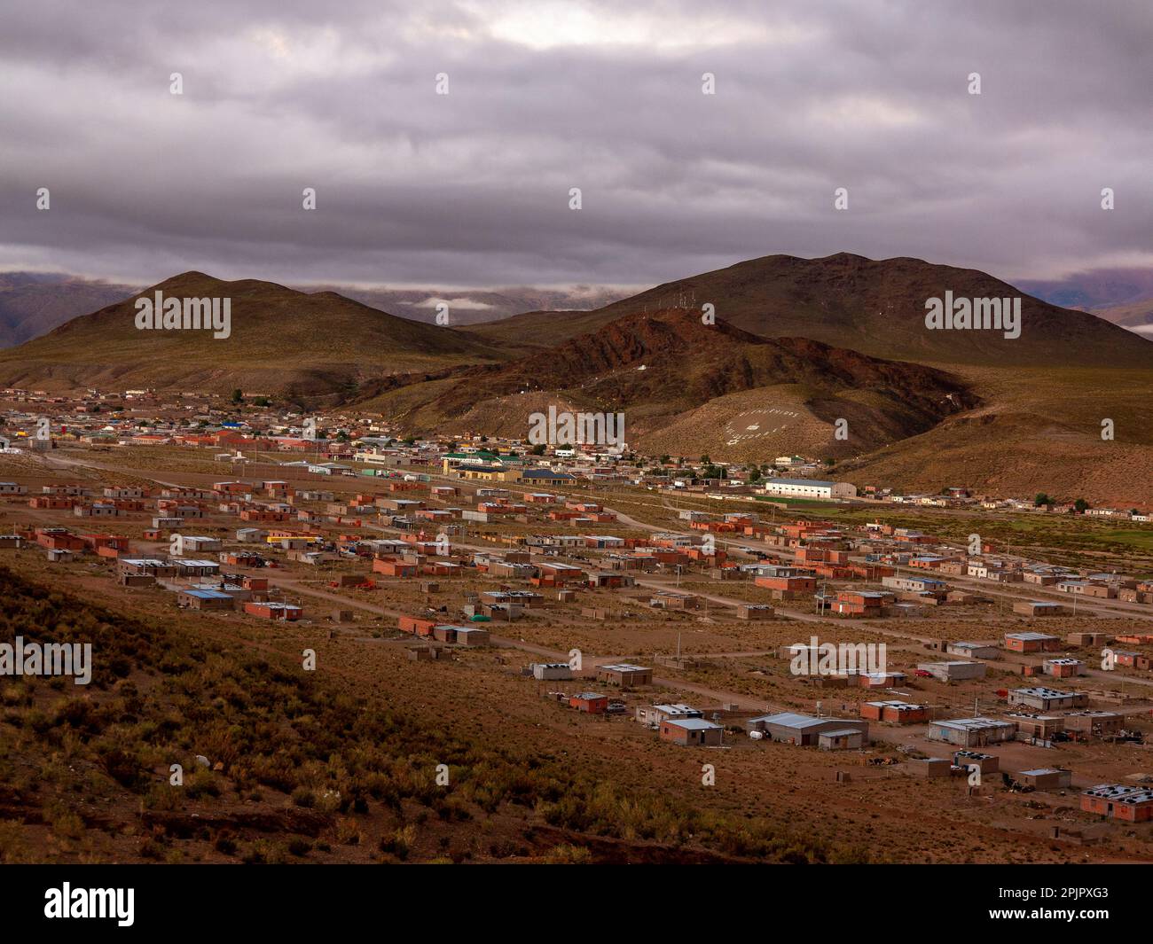 San Antonio de Los Cobres town at 3800 meters ASL, Andes Mountains ...