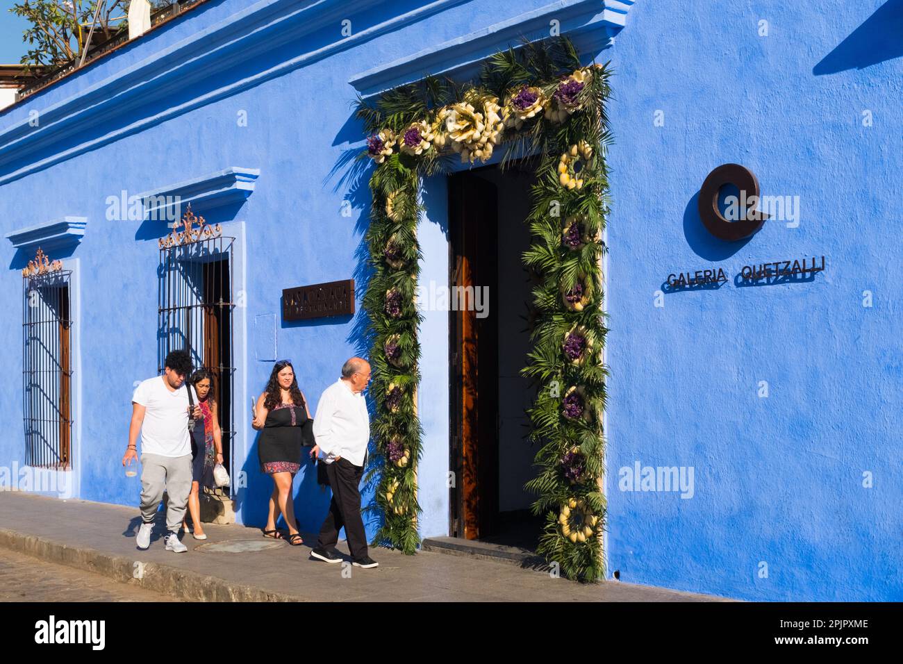 Mexico, pedestrian street, Oaxaca de Juarez historical centre, Oaxaca ...