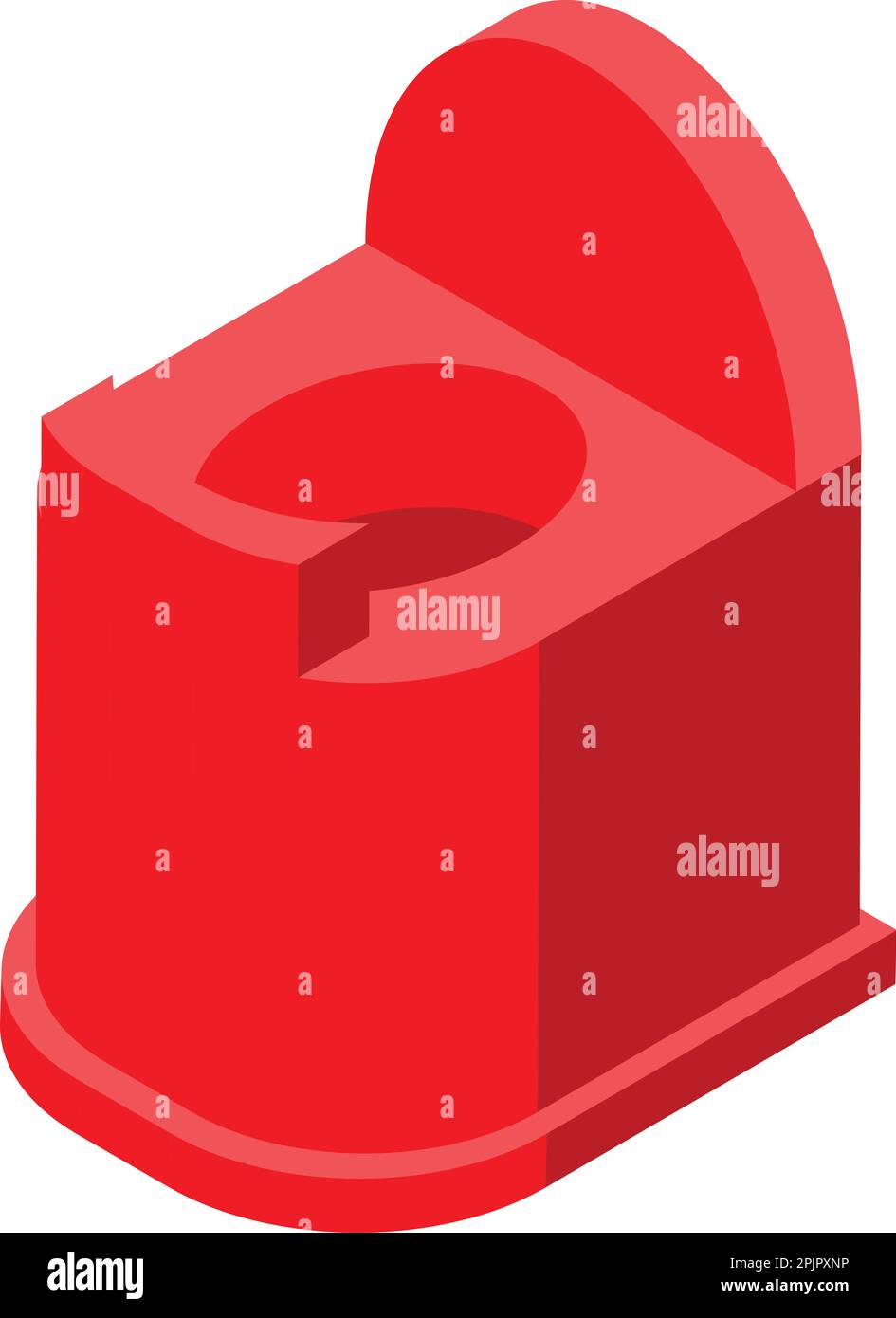 Red potty icon isometric vector. Baby toilet. Care room Stock Vector ...
