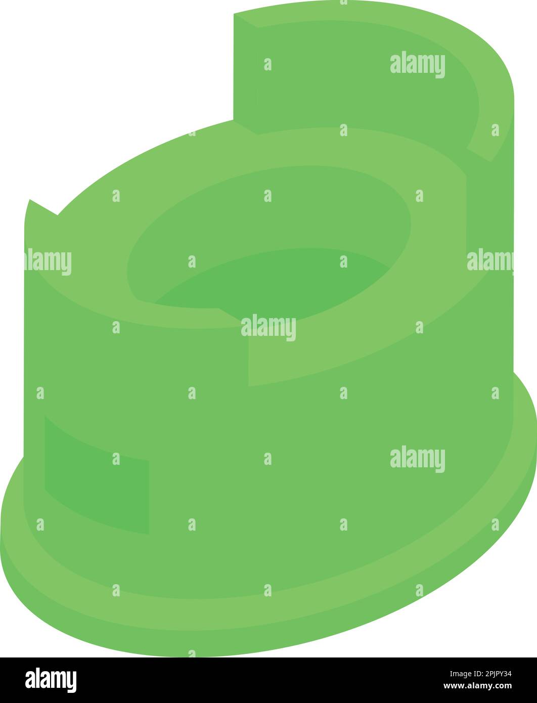 Green potty icon isometric vector. Baby toilet. Object care Stock ...