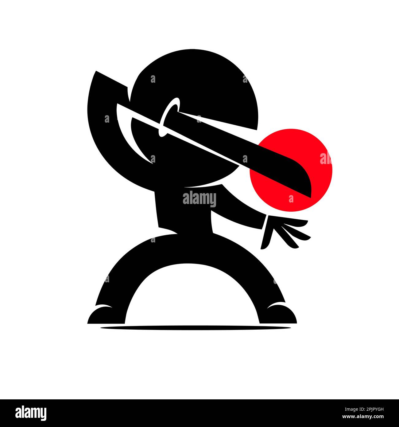 Ninja warrior icon. Simple black ninja head logo illustration design ...