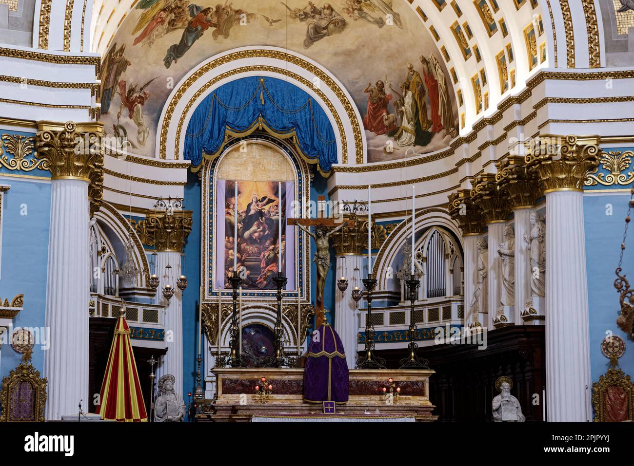 Mosta, Malta. 23rd Mar, 2023. The Mosta Rotunda is the Sanctuary Basilica of the Assumption of ...