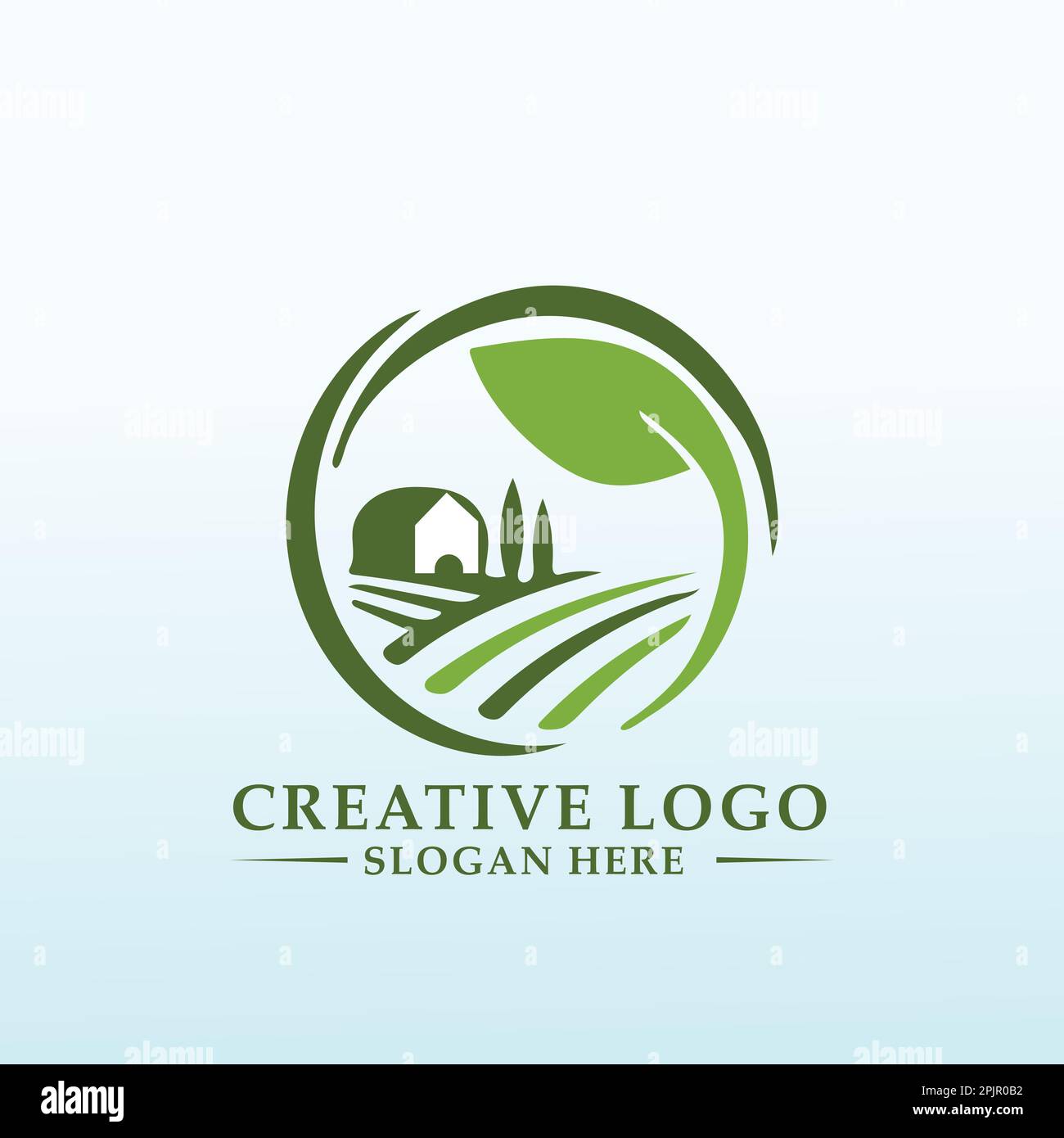 Organic farm for vegetables and greens logo Stock Vector Image & Art ...