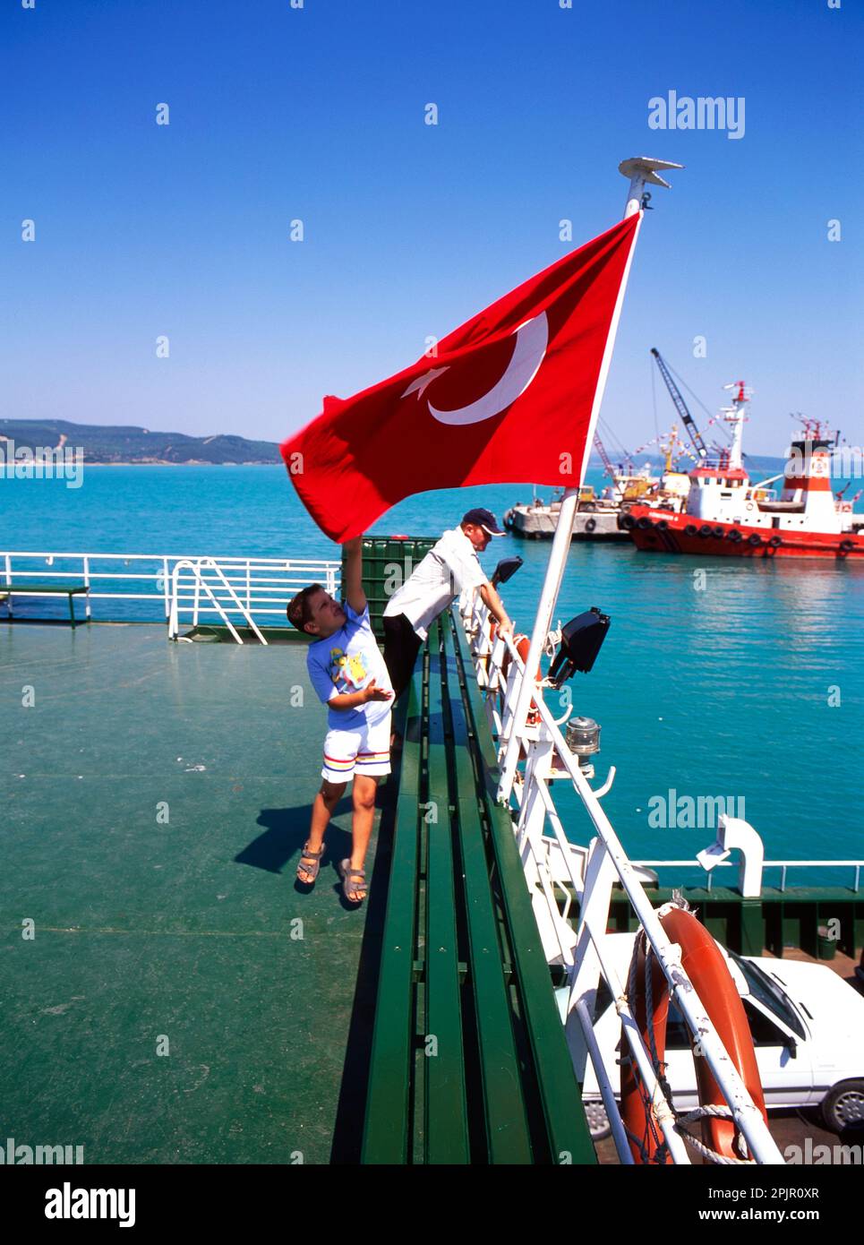 Crossing the Dardanelles Strait in Turkey Stock Photo - Alamy