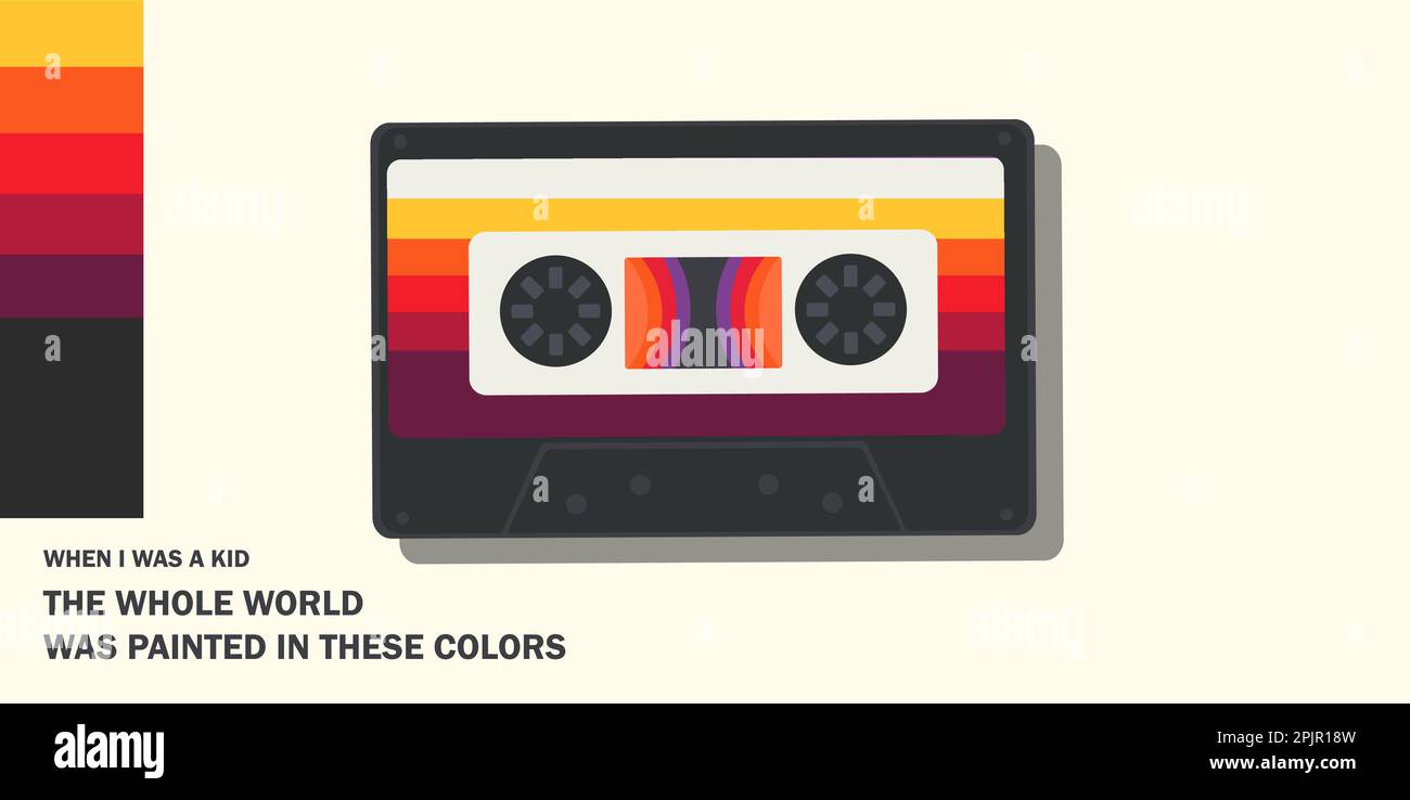 Retro audio cassette. Back to the 90s concept Stock Vector Image & Art ...