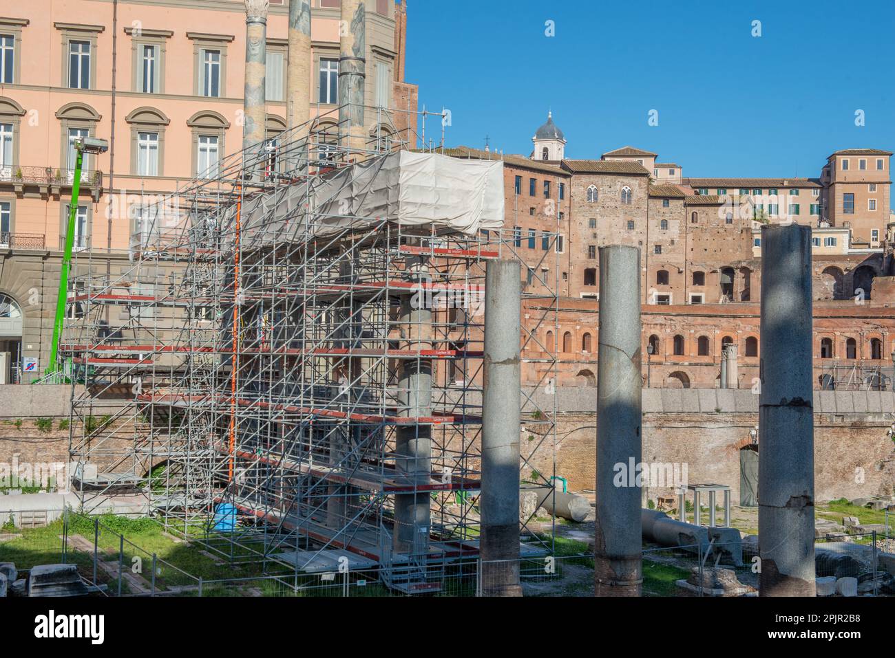 Rome Italy 15 March 2023:Archaeological site of the Imperial forums of ...
