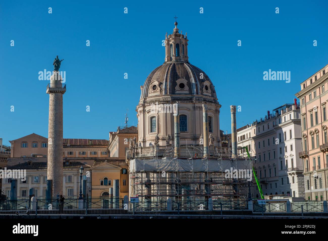 Rome Italy 15 March 2023:Archaeological site of the Imperial forums of ...