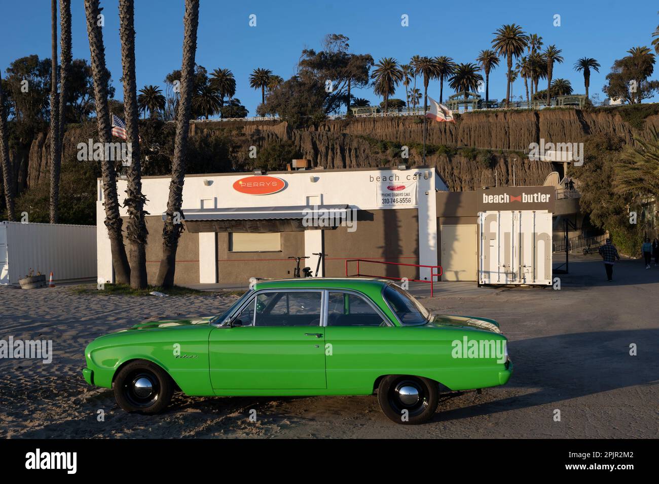 Santa Monica, California, USA. 25th Mar, 2023. A vintage green Ford ...