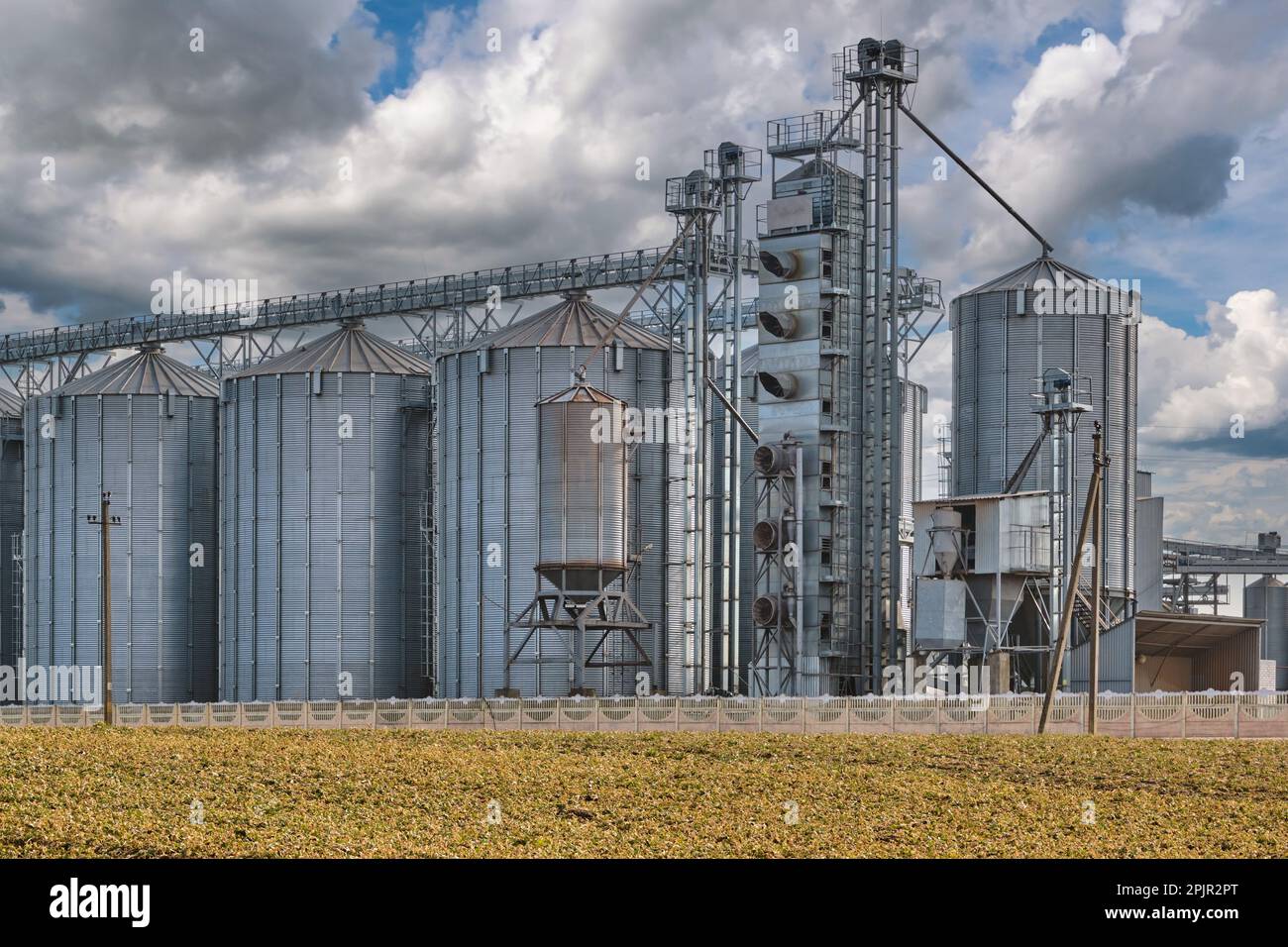 agro silos on agro-industrial complex and grain drying and seeds ...