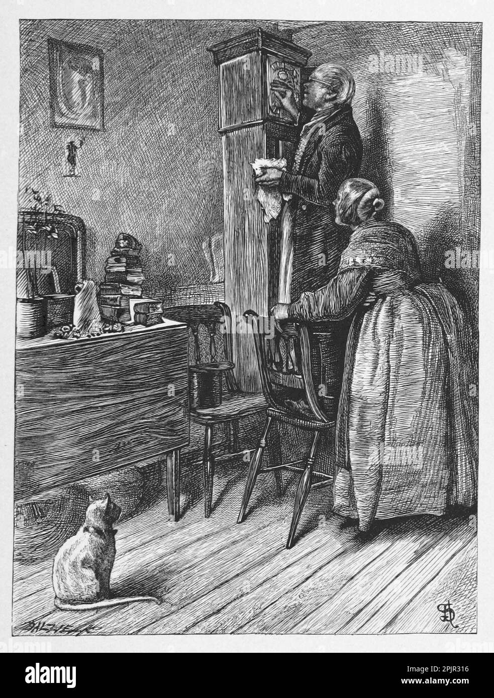 Illustration by George John Pinwell for A Round of Days-The Old Couple ...