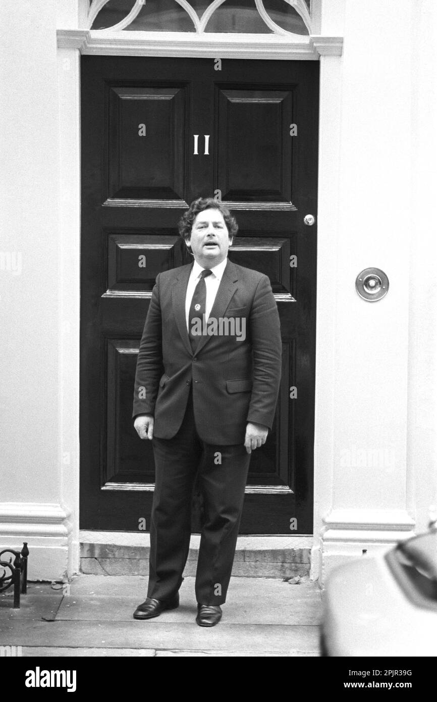 File photo dated 12/11/84 of Nigel Lawson outside 11 Downing Street ...