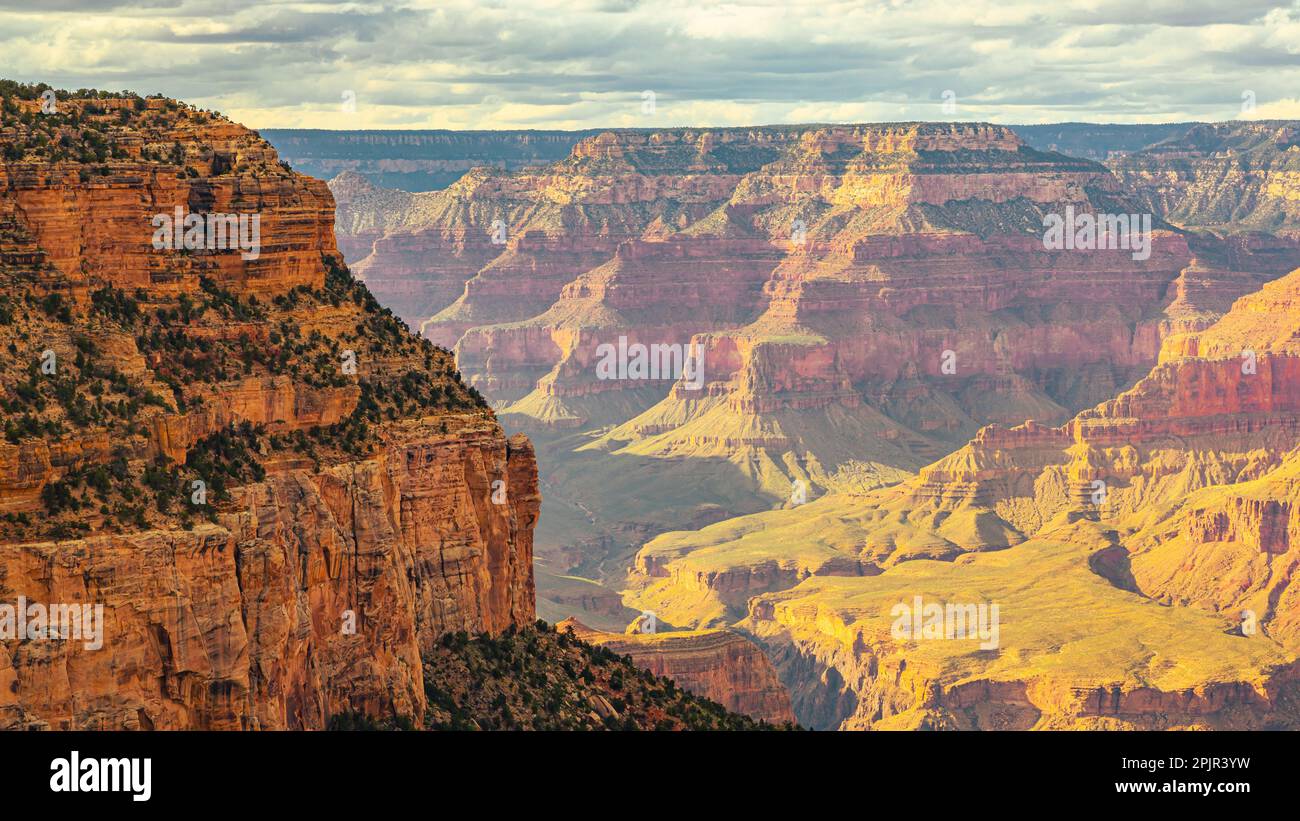 Grand Canyon National Park from Yavapai Point near sunset. South Rim of ...