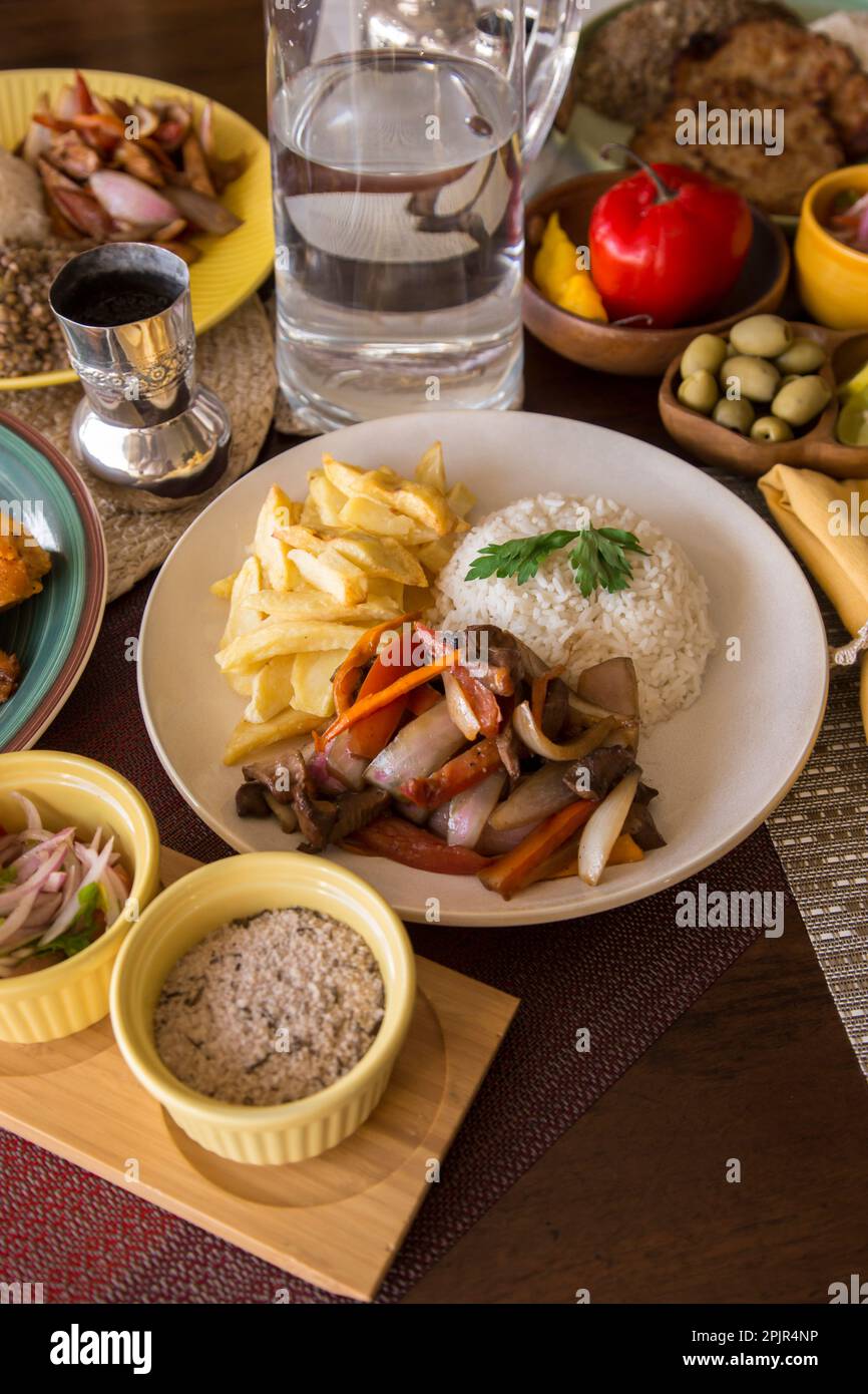 Peruvian food buffet table Assorted dishes gourmet cuisine Peru ...