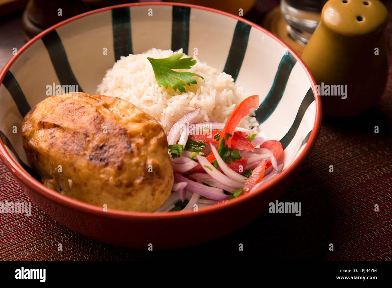 Papa rellena Peruvian food buffet table Assorted dishes gourmet cuisine ...