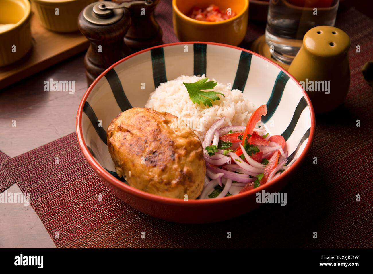 Papa rellena Peruvian food buffet table Assorted dishes gourmet cuisine ...