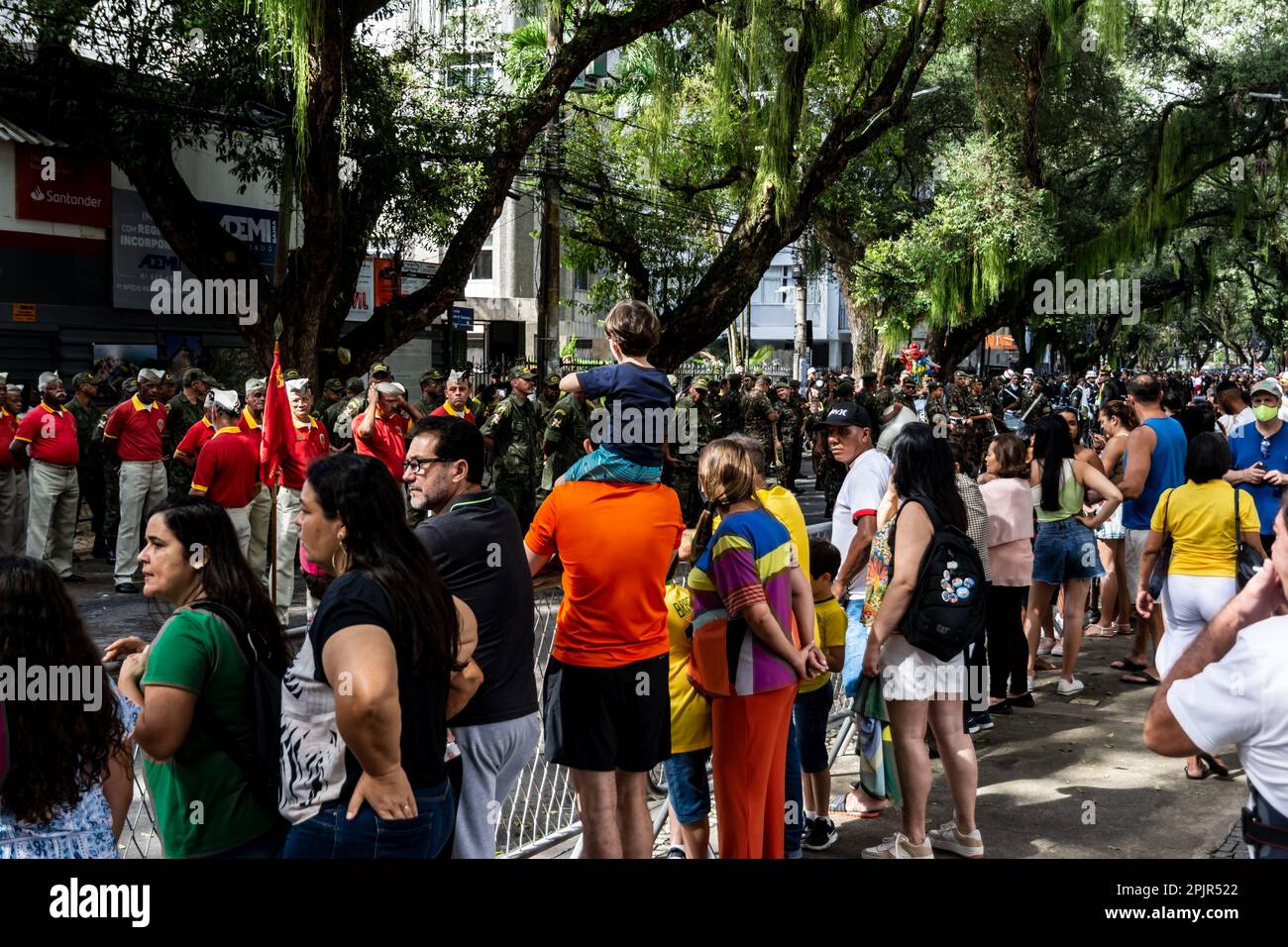 Salvador, Bahia, Brazil - Setembro 07, 2022: Citizens watching the ...