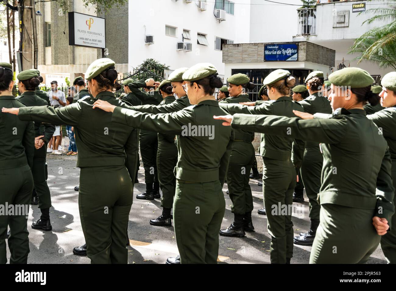 Salvador, Bahia, Brazil - Setembro 07, 2022: Female army officers are ...