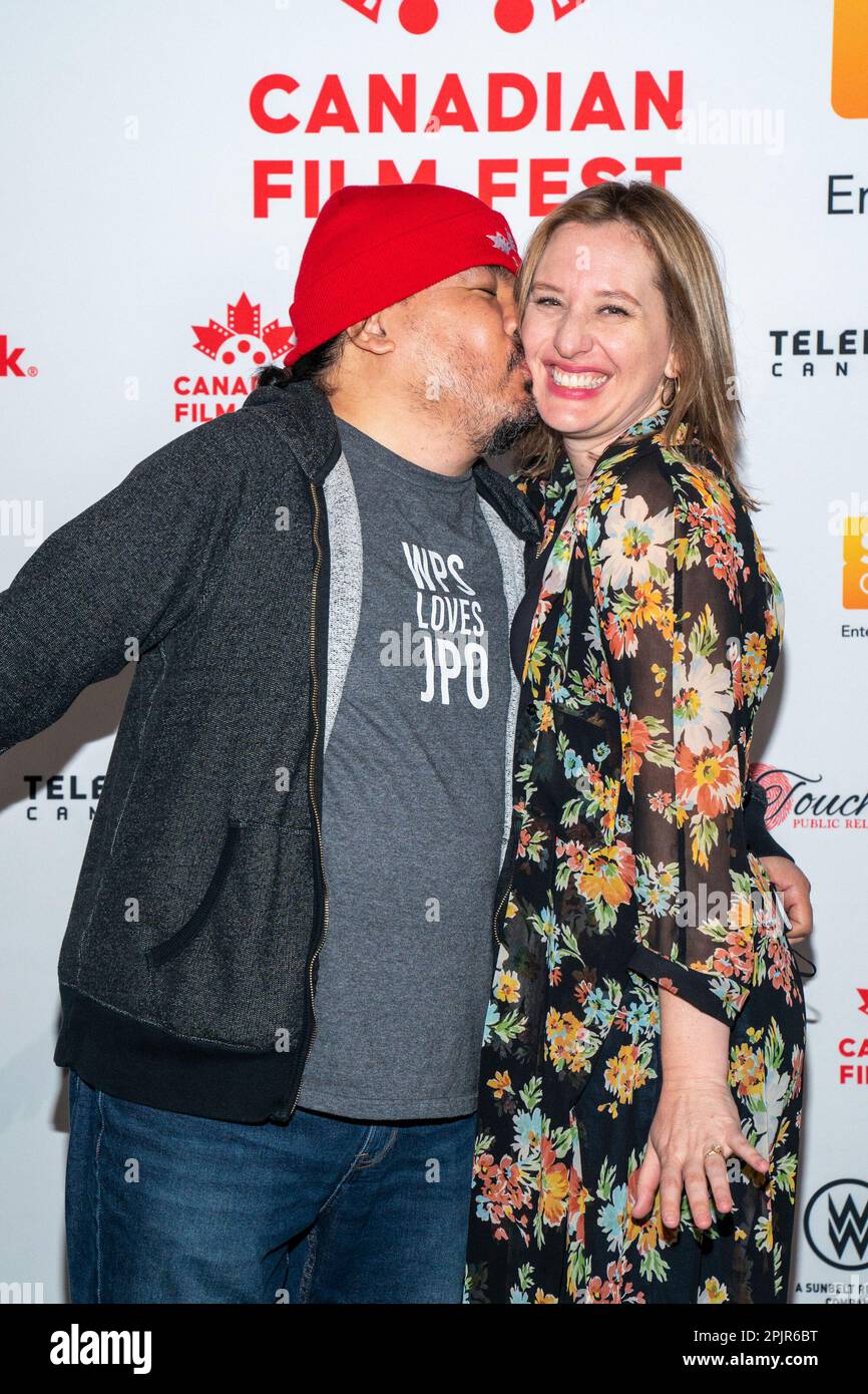 Toronto, Canada. 01st Apr, 2023. Warren P. Sonoda and Jen Pogue attend ...