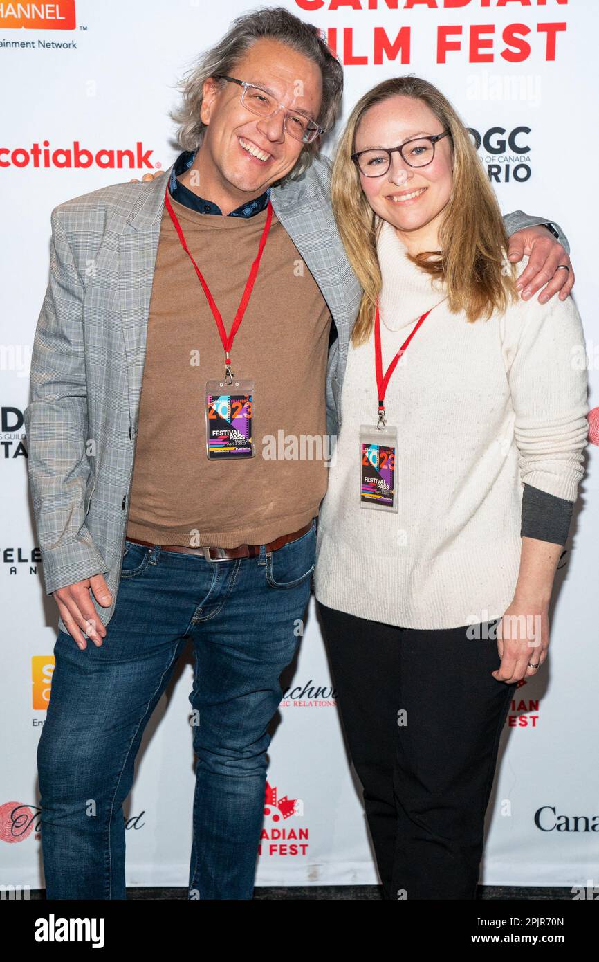 Toronto, Canada. 01st Apr, 2023. John Barnard and Carrie Siggins attend ...
