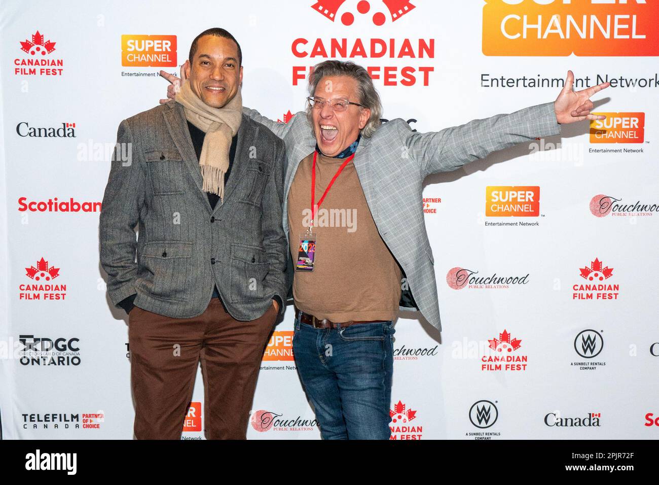 Toronto, Canada. 01st Apr, 2023. Ibrahim Kanu and John Barnard attend the “Wintertide” Premeire ...