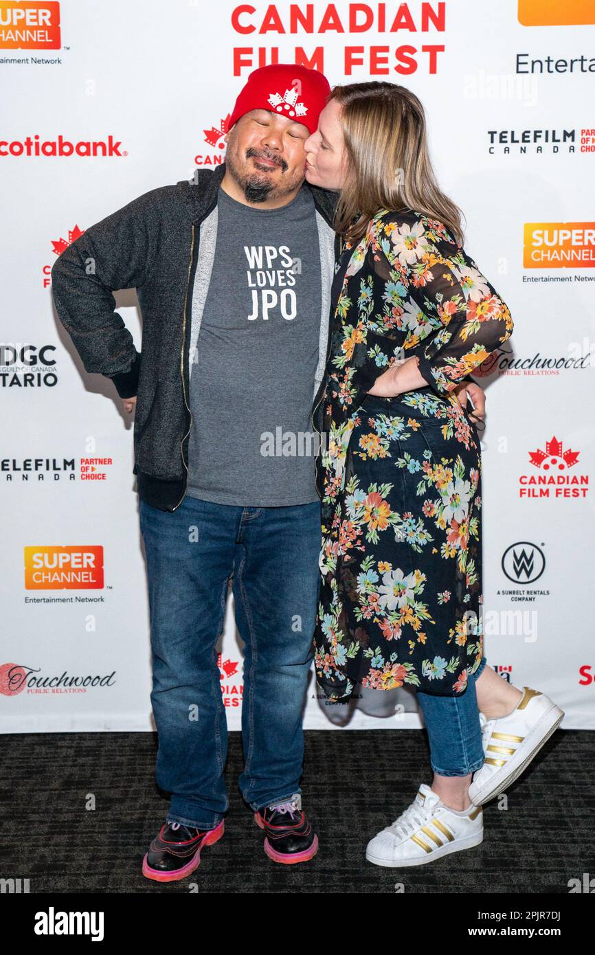 Toronto, Canada. 01st Apr, 2023. Warren P. Sonoda and Jen Pogue attend ...