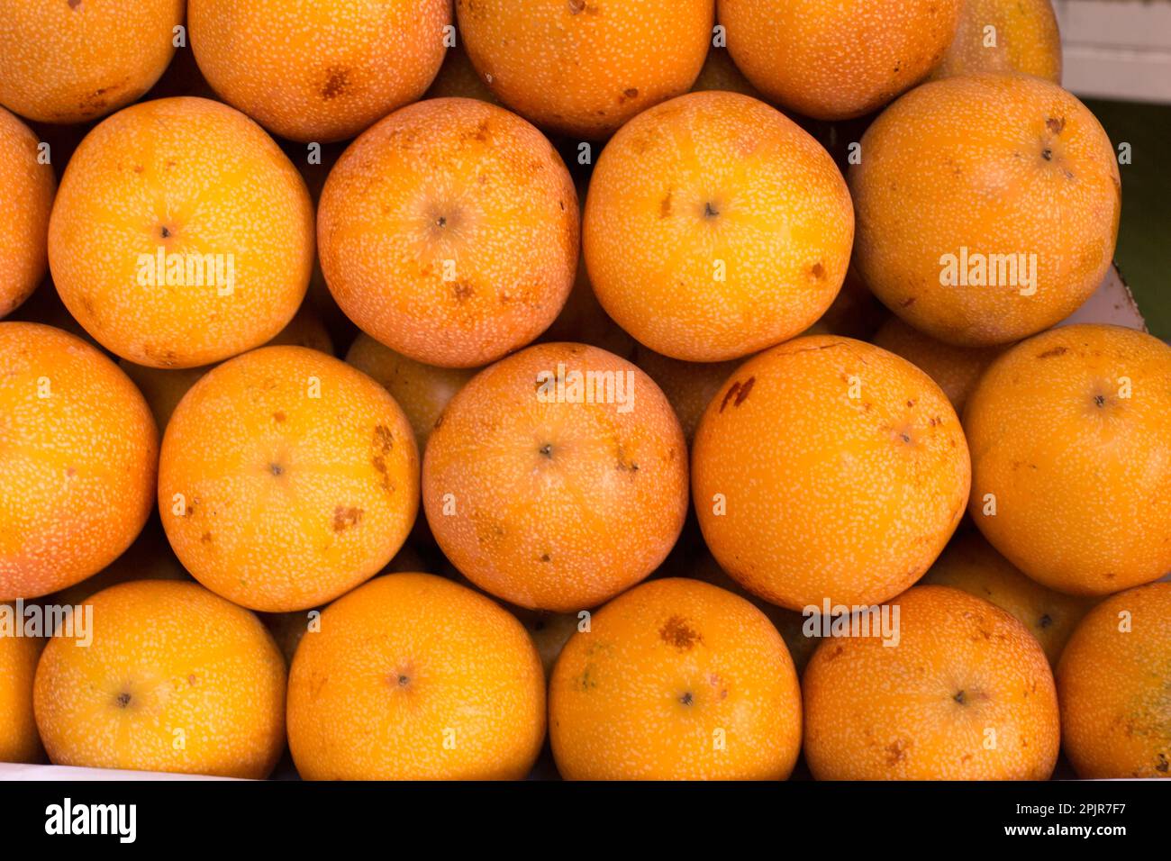 Yellow and orange passion fruit Fruits and vegetables from Peru Stock ...