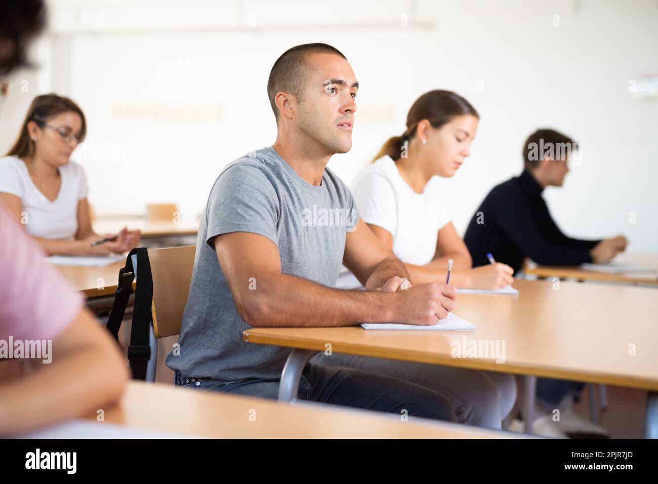 Student attending seminar auditorium hi-res stock photography and ...