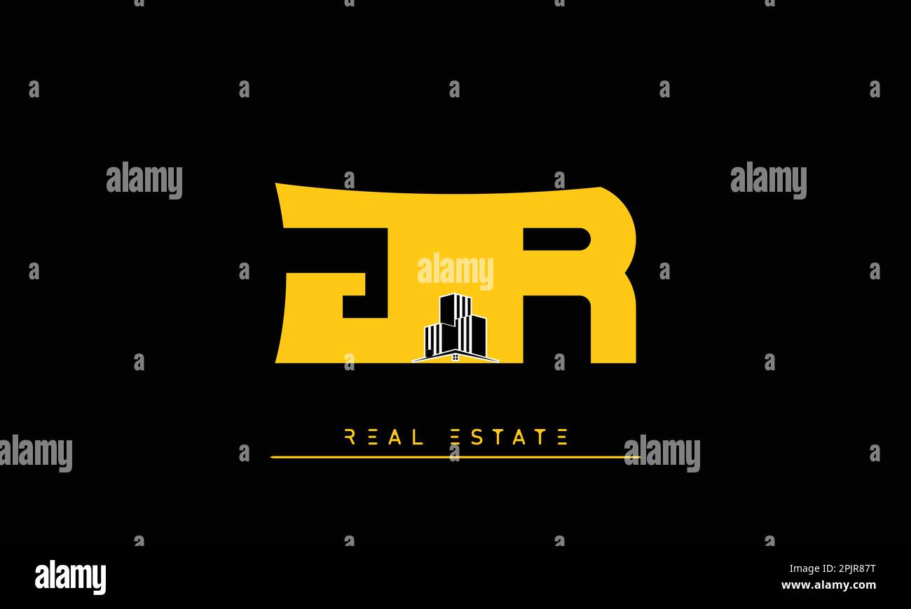 Jr real estate initials logo hi-res stock photography and images - Alamy