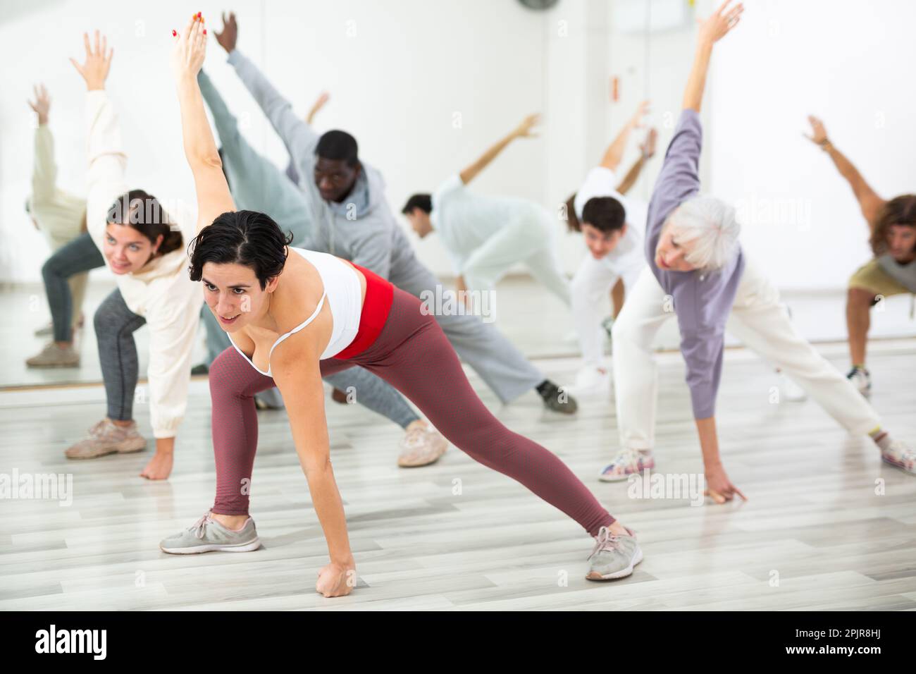 Women learning dance moves in hi-res stock photography and images - Alamy