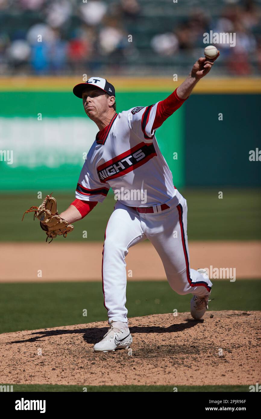 Charlotte Knights relief pitcher John Parke (31) in action against the ...