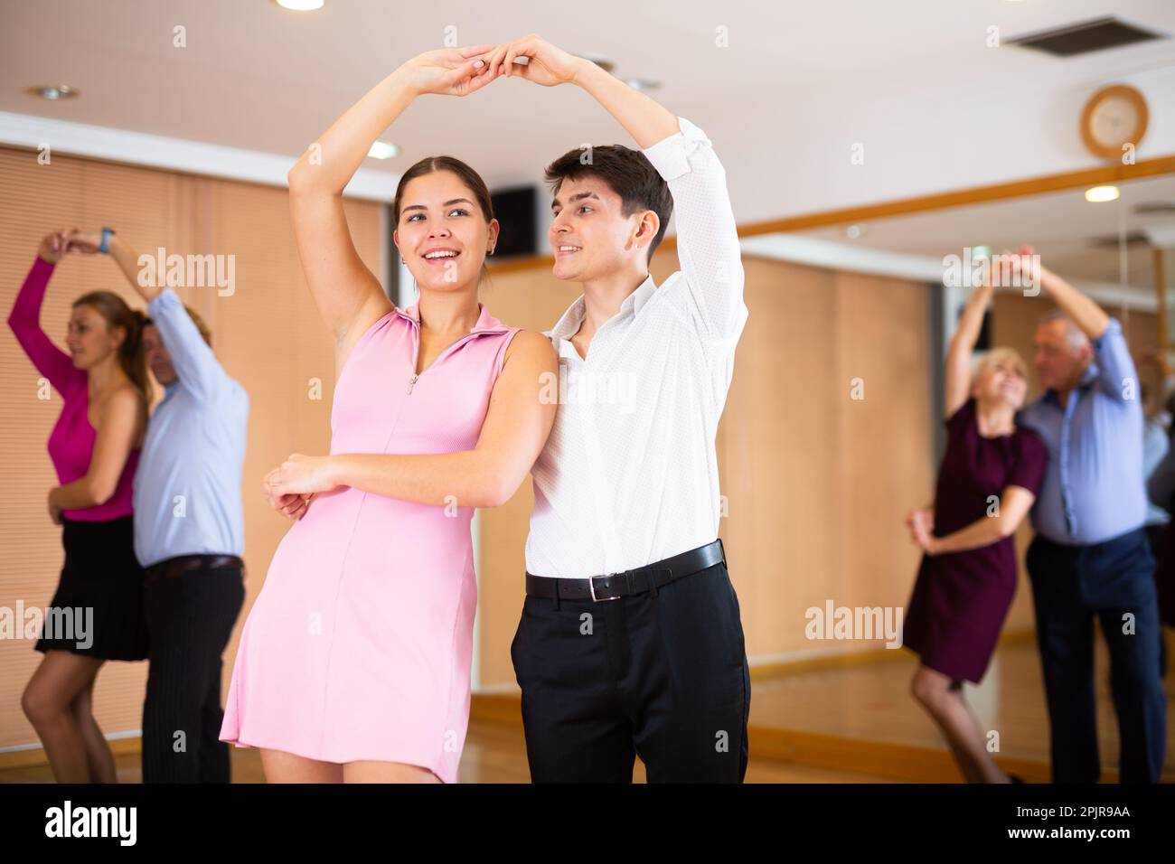 young women with partner dance samba Stock Photo - Alamy