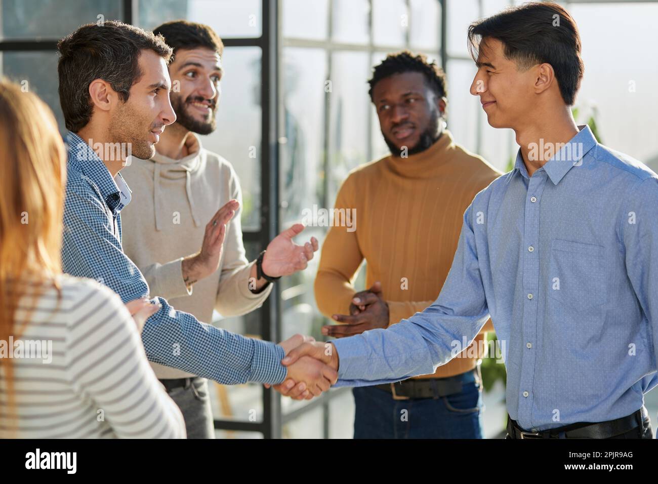 Females greeting hi-res stock photography and images - Alamy